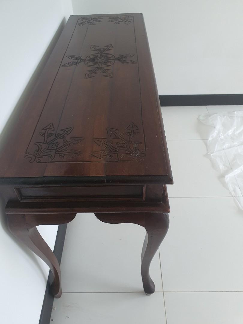 Used console table with mirror set, Furniture & Home Living, Furniture ...