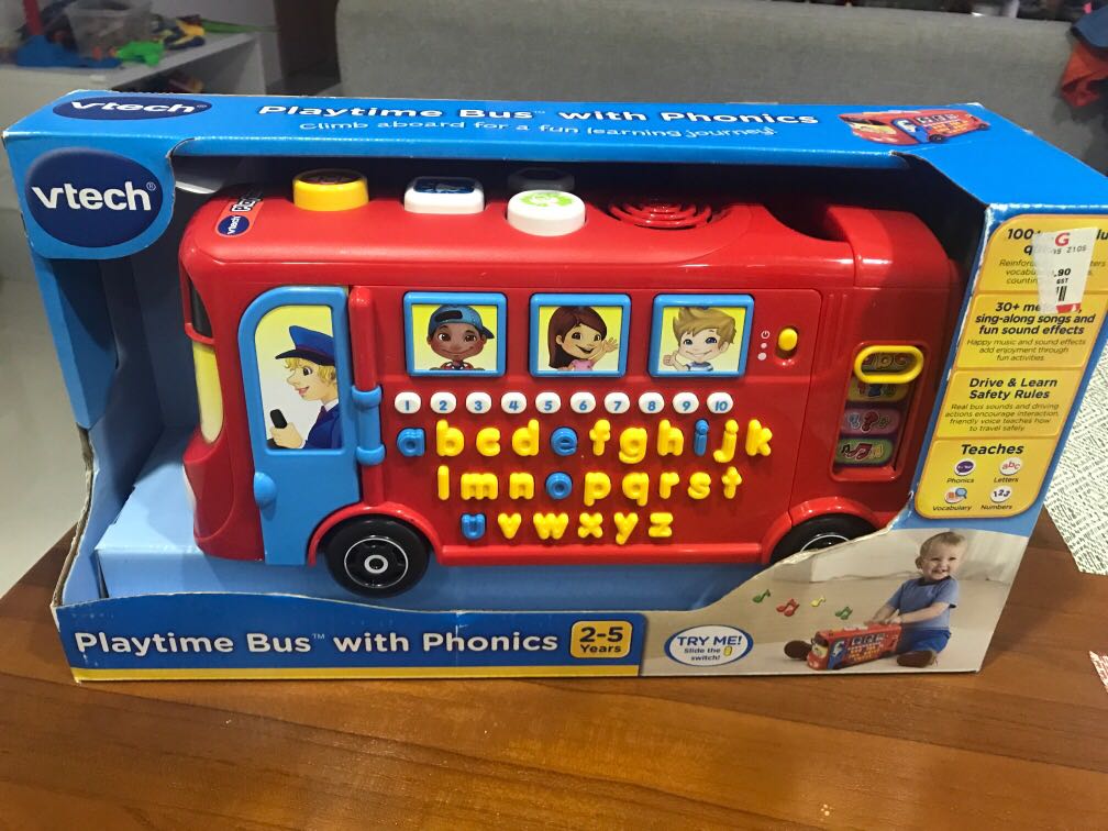 Vtech Playtime Bus with Phonics, Babies & Kids, Infant Playtime on ...