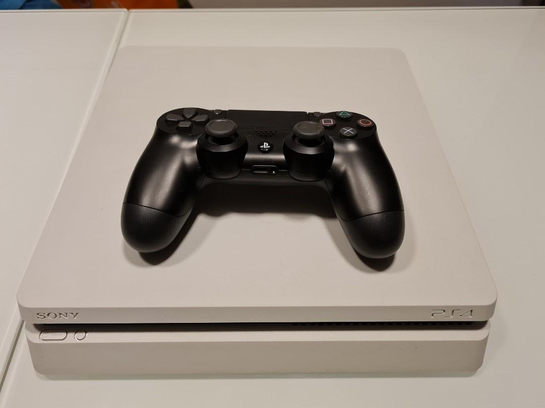 White PS4 slim, Video Gaming, Video Game Consoles, PlayStation on Carousell