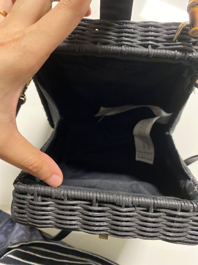 Zara Rattan Crossbody in Black, Women's Fashion, Bags & Wallets, Cross ...