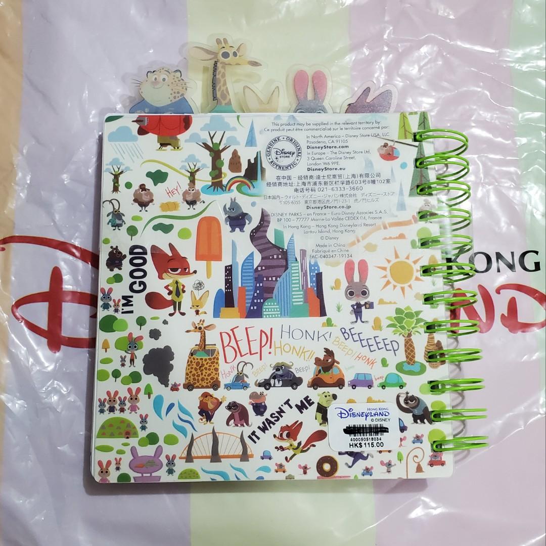 迪士尼 優獸大都會 卡通筆記本 活頁筆記簿 記事手帳 Disney zootopia notebook nick 阿力 judy 朱迪, 興趣 ...