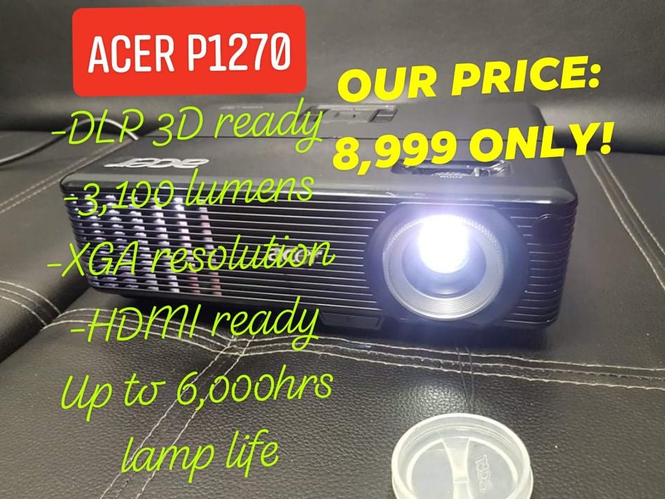 Acer P1270 projector 3100 lumens XGA hdmi ready bright display, TV ...