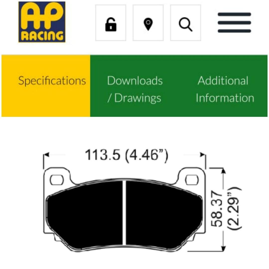AP RACING CP7600 brake pad, Auto Accessories on Carousell