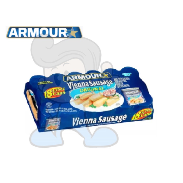 Armour Vienna Sausage Original 18 Cans 4.68oz, Food & Drinks, Packaged ...