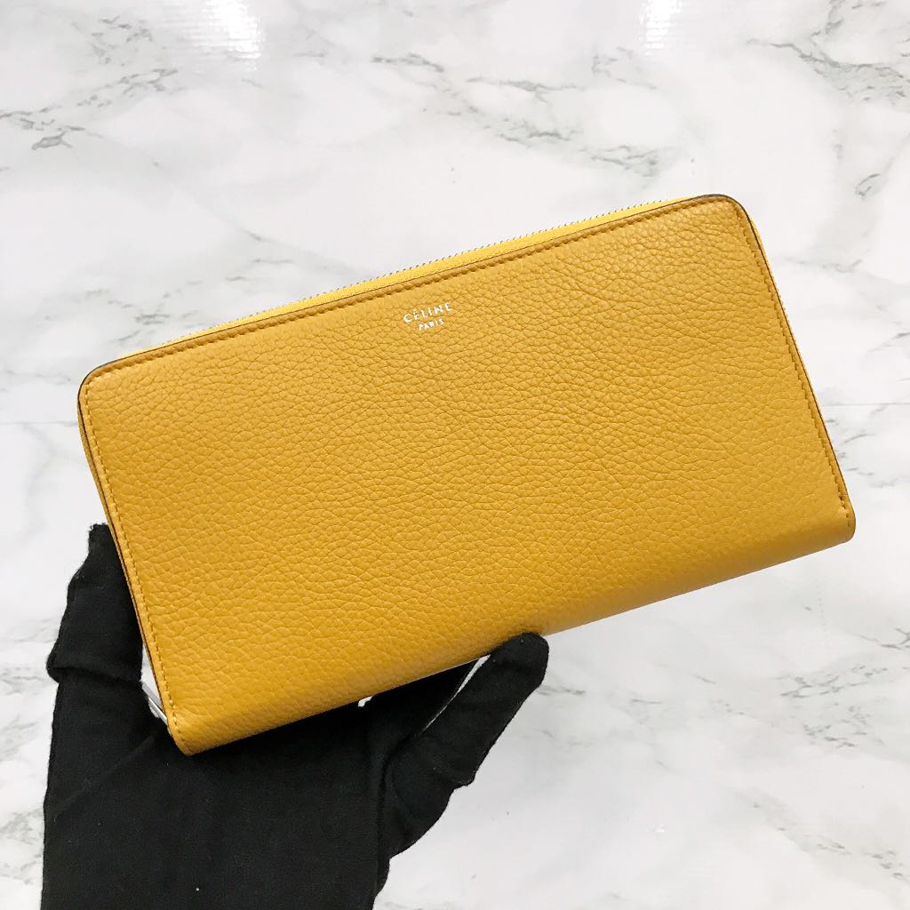 CELINE YELLOW LONG WALLET 217015065 &, Luxury, Bags & Wallets on Carousell