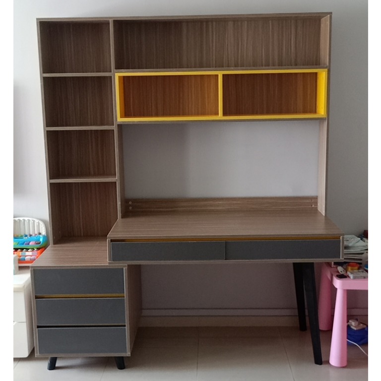 Computer Desk/Study Desk/Side Cabinet/COD, Furniture & Home Living ...