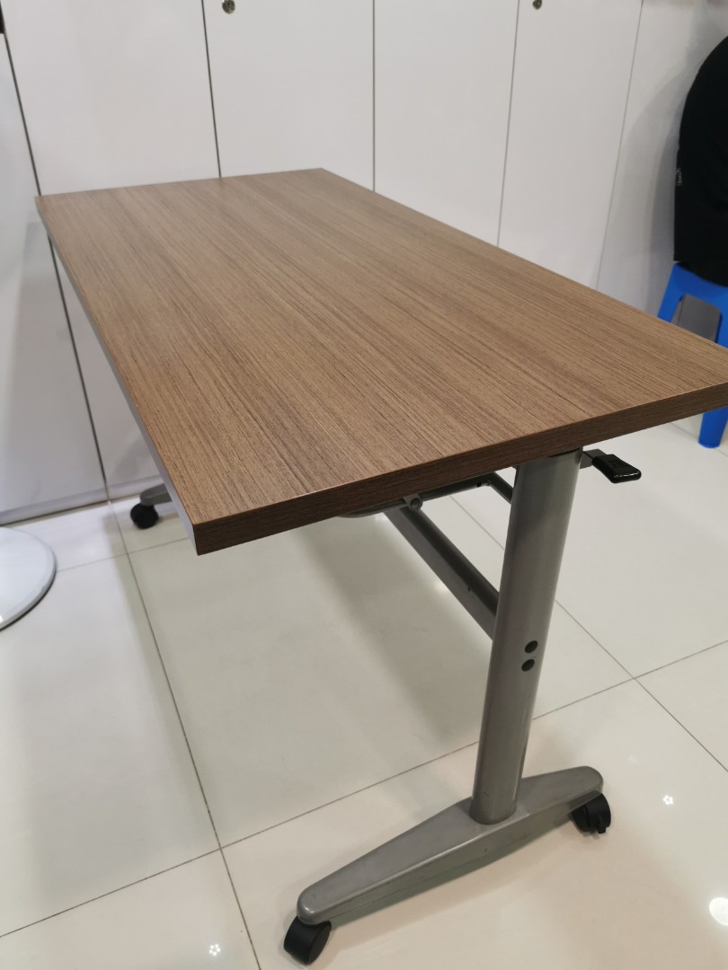 Fold down table with locked wheels, Furniture & Home Living, Furniture ...