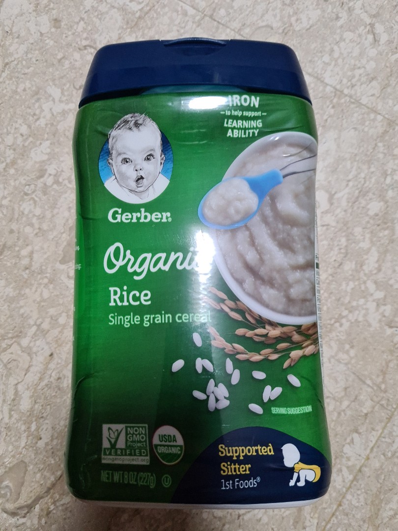 Gerber Organic Rice, Single Grain Cereal, Babies & Kids, Nursing ...
