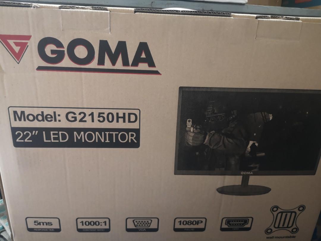 GOMA 22 inch LED gaming monitor full HD, Computers & Tech, Parts ...