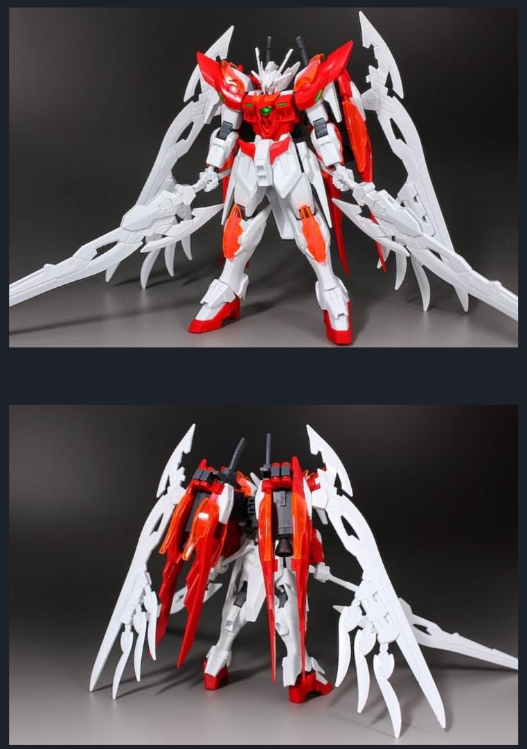 BNIB HG Wing Gundam Zero Honoo with 4 Sets of Wing Gundam Zero Honoo ...