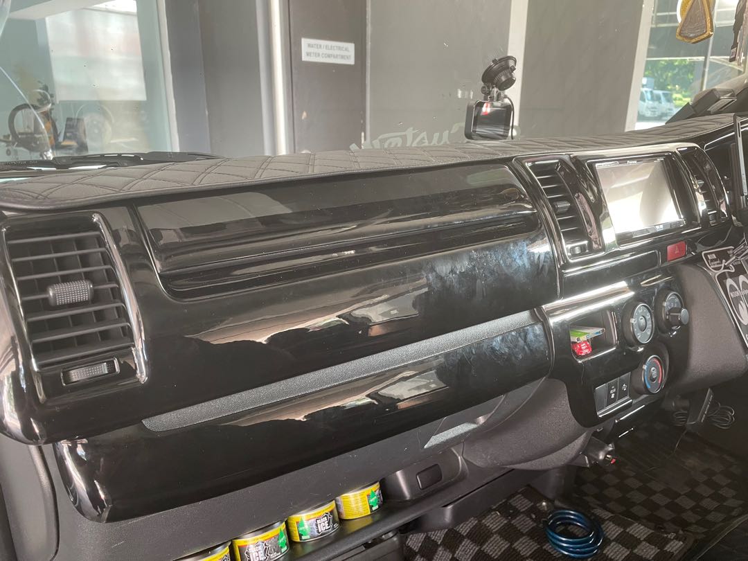 Hiace interior dashboard panels piano black, Car Accessories ...