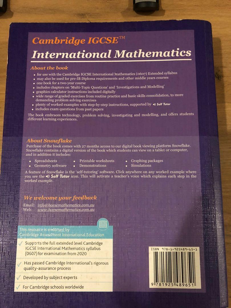 Igcse Extended Maths Textbook Hobbies And Toys Books And Magazines Assessment Books On Carousell