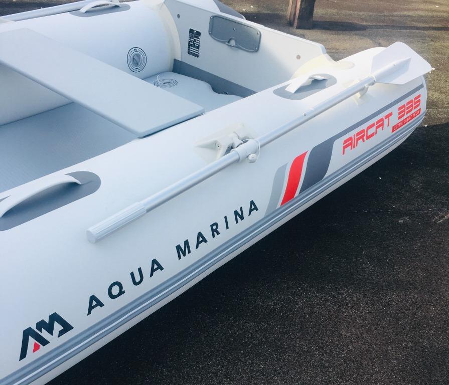 NEW ISO6185 Inflatable AQUA MARINA AIRCAT Catamaran 335cm 11' + 1kw ...