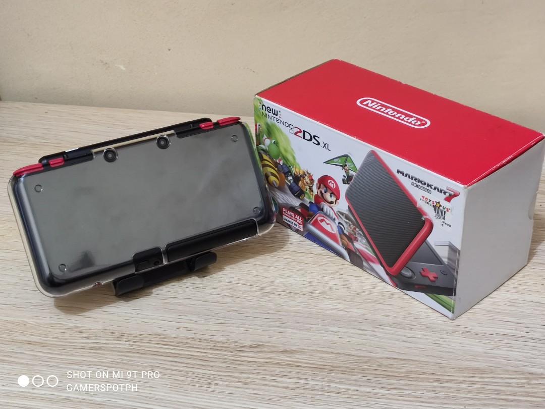 NEW Nintendo 2DS XL Mario Kart 7 Edition 64gb CFW Loaded of Games with ...