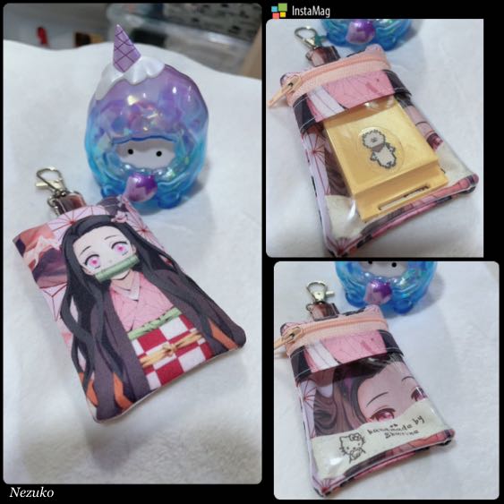 Nezuko Demon Slayer trace together token cover pouch holder, Women's ...