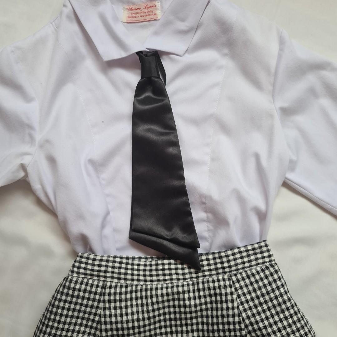 (SETS ARE SOLD OUT) ONLY 1 BLOUSE LEFT - Black and White School Uniform ...