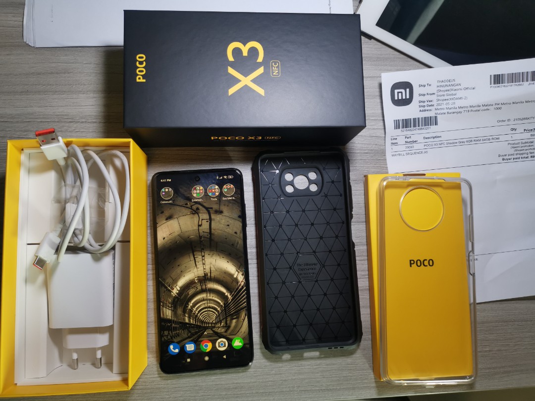 POCO X3 NFC Complete box contents with receipt, Mobile Phones & Gadgets ...