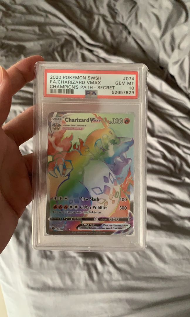 Pokémon Champions Path Charizard Vmax 074/073 PSA 10, Hobbies & Toys ...