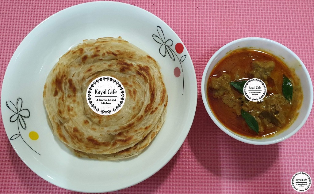 Roti Prata 2pcs with Tender Beef Curry - Homemade - Halal - Indian ...