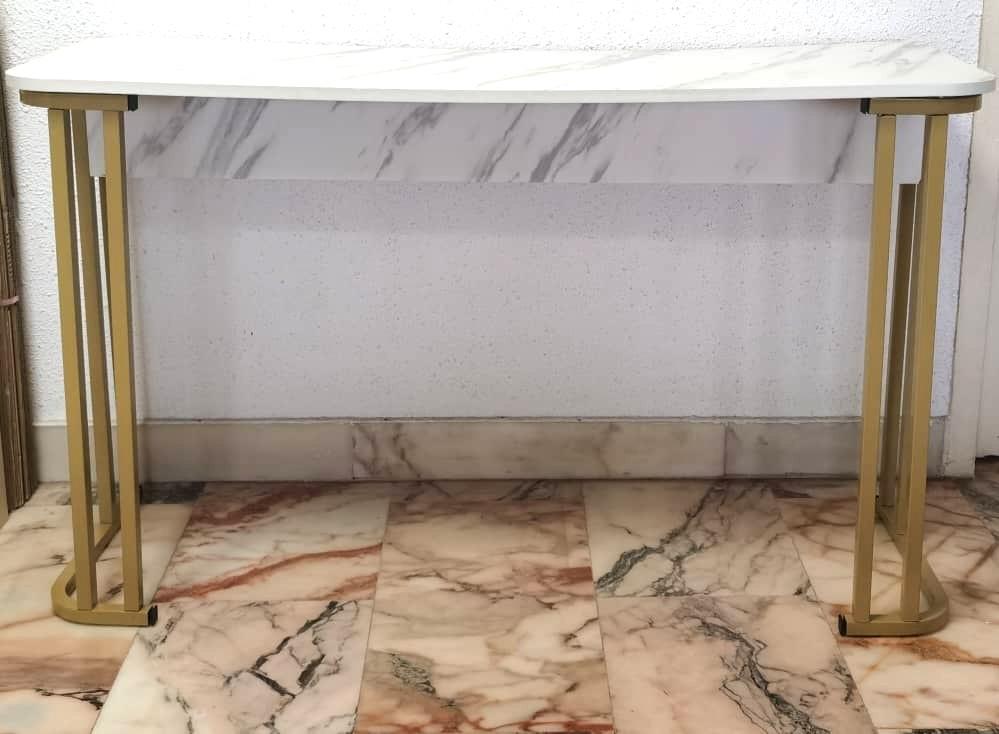 Silver Metal Base Desk - White colour, Furniture & Home Living ...