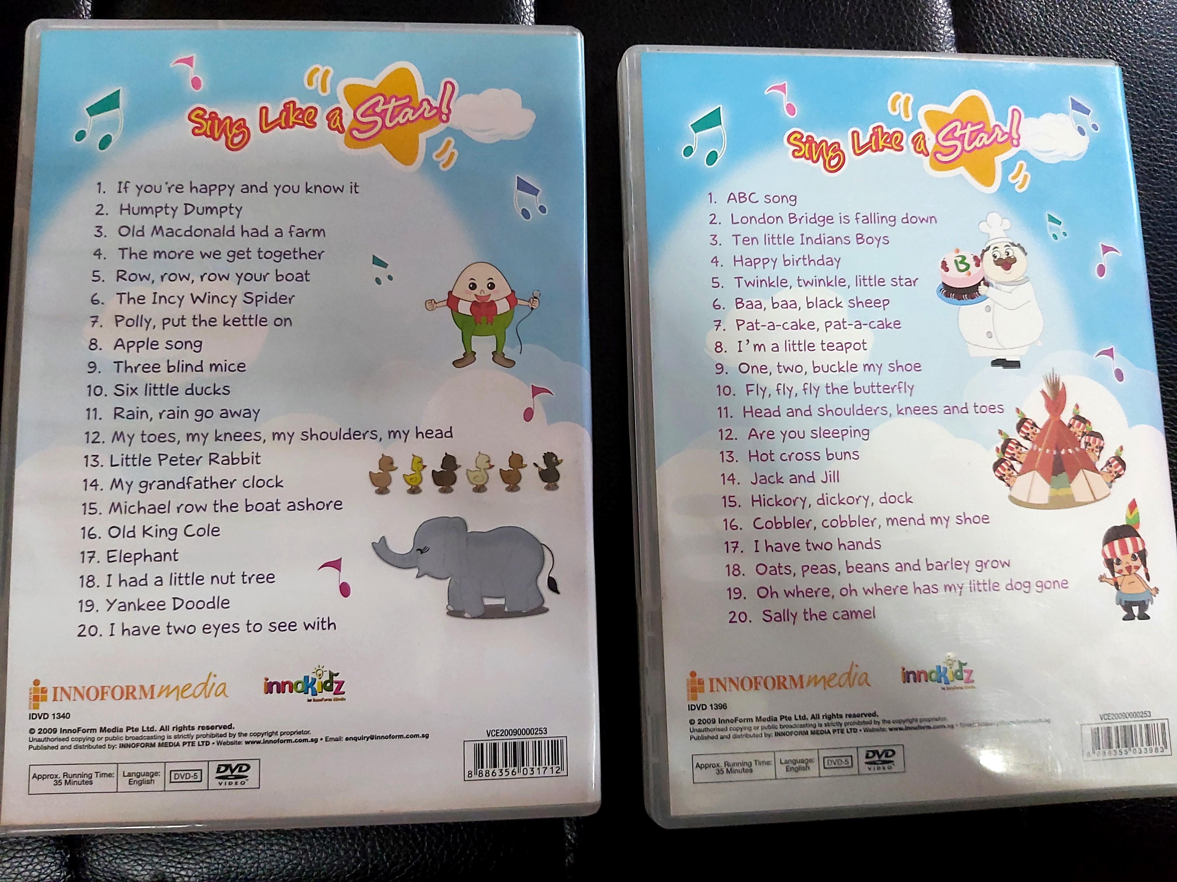 SING-ALONG KARAOKE Children Dvd, Hobbies & Toys, Music & Media, CDs ...