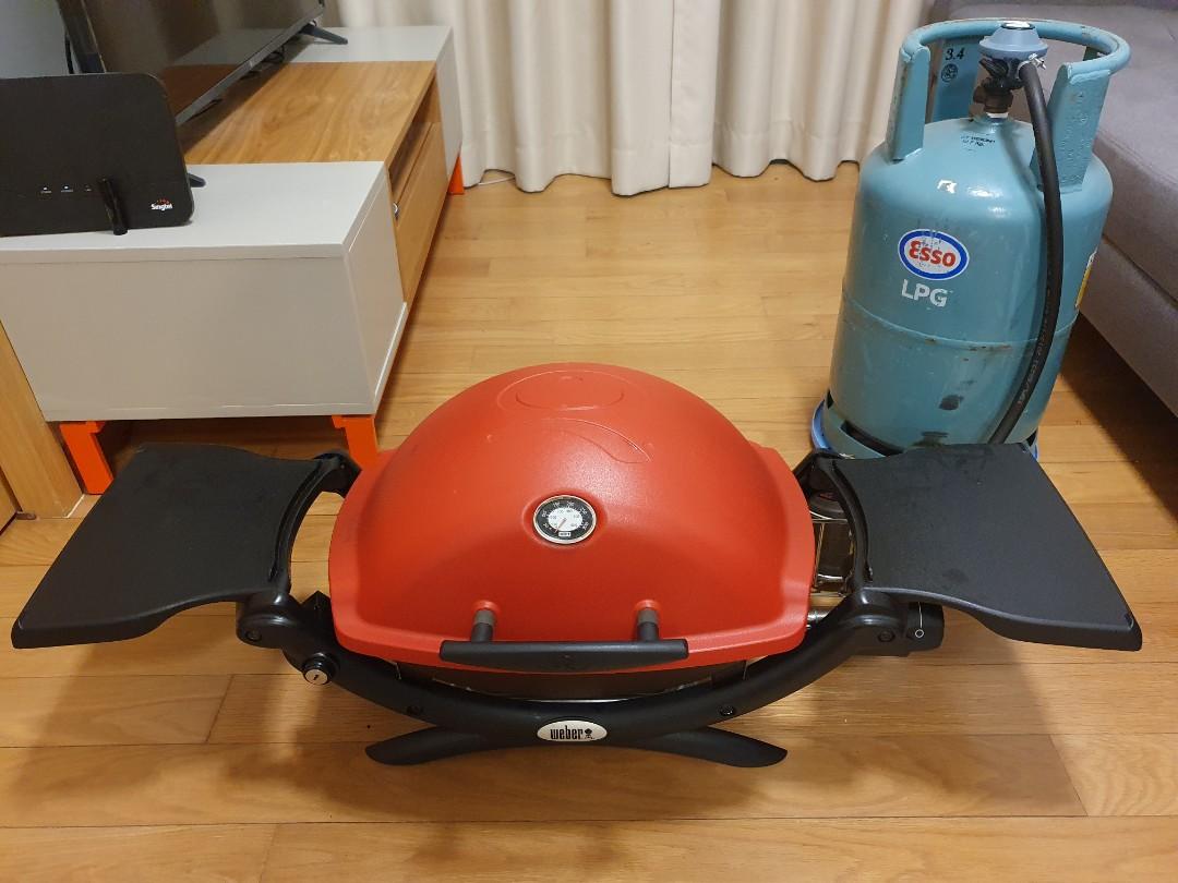 Weber Q1250 BBQ Grill + Gas Tank, TV & Home Appliances, Kitchen ...