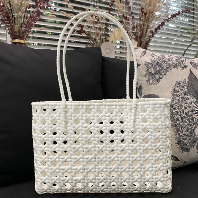 White Woven Koko Bag, Women's Fashion, Bags & Wallets, Shoulder Bags on ...