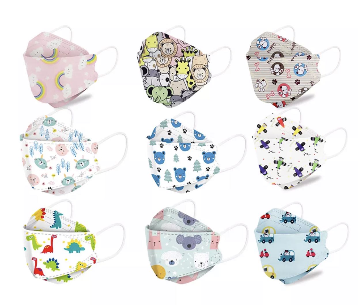 KF94 KN95 Cartoon Kids Masks, Health & Nutrition, Face Masks & Face ...