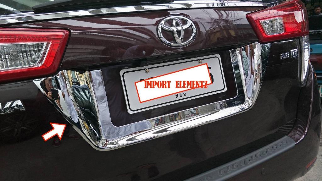 2016 to 2021 Toyota Innova License Plate Garnish Trim Chrome on Carousell