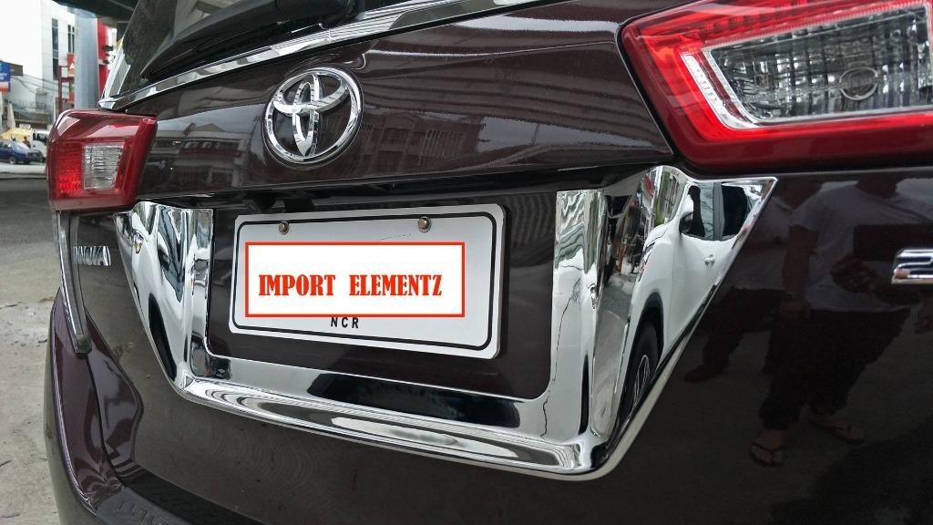2016 to 2021 Toyota Innova License Plate Garnish Trim Chrome on Carousell