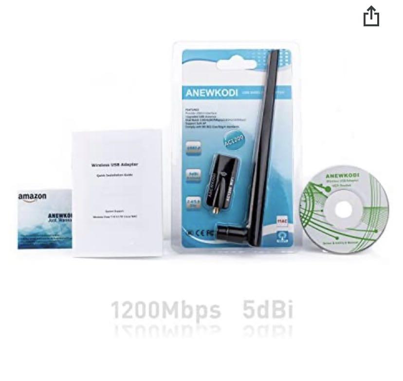 AC1200Mbps USB Wifi Adapter, USB 3.0 Wireless Network Lan Card Wifi ...