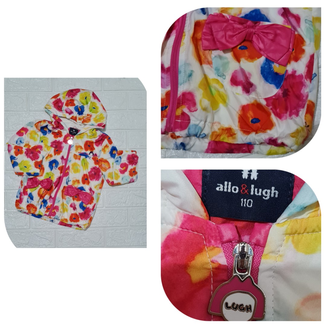 ALLO & LUGH | Girl Kids Rainwear Jacket w/ Hood, Babies & Kids, Babies ...