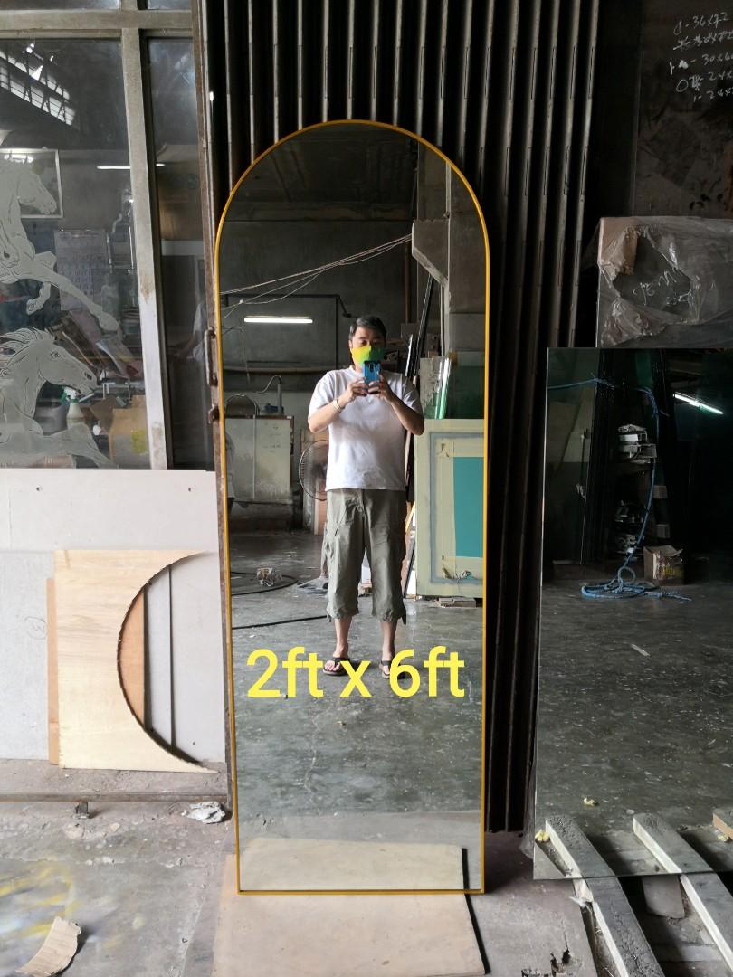 Arc mirror with gold frame, Furniture & Home Living, Home Decor ...