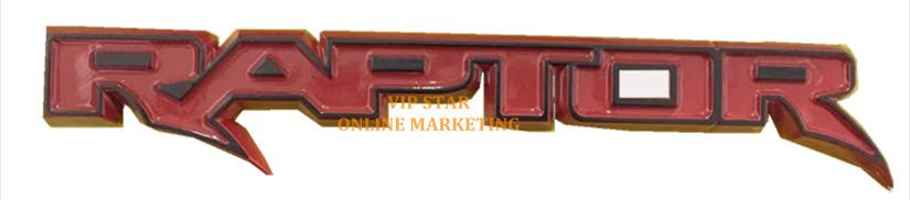 Ford Ranger Raptor Grille Top Logo Letter Grills RAPTOR 3D Emblem (RED ...