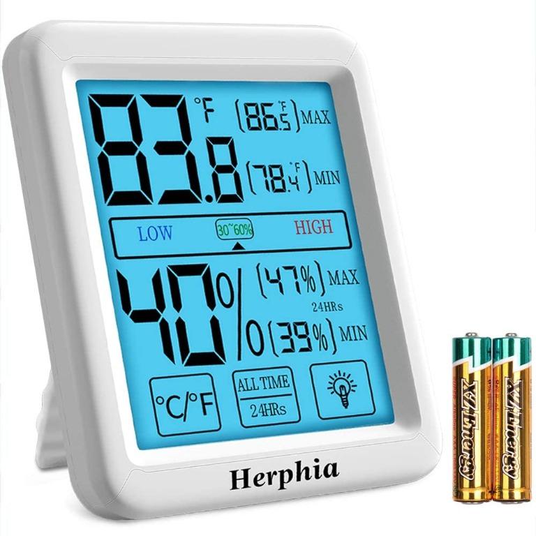 Herphia Digital Humidity Gauge, Indoor Humidity Monitor and Hygrometer ...