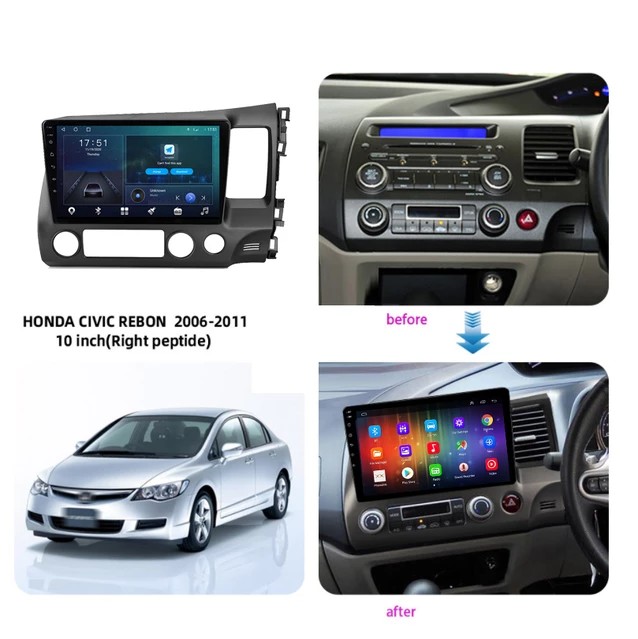 Higher Specs 2+32 Car Android Player For Honda Civic with Free ...