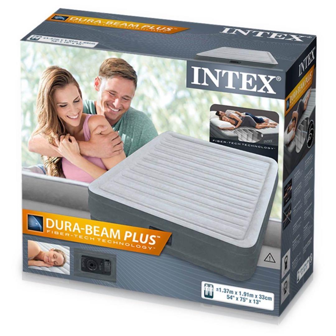 Intex Fiber Tech Dura Beam Plus Queen (1.37 m) with Built In Pump ...