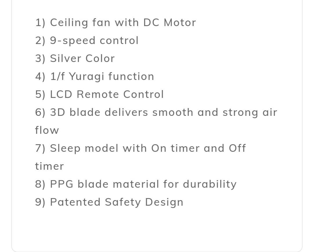 KDK T60AW Ceiling Fan, Furniture & Home Living, Lighting & Fans, Fans ...