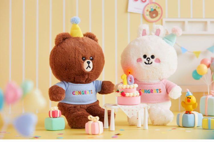 Line friends 10th anniversary limited edition plushies, Hobbies & Toys ...