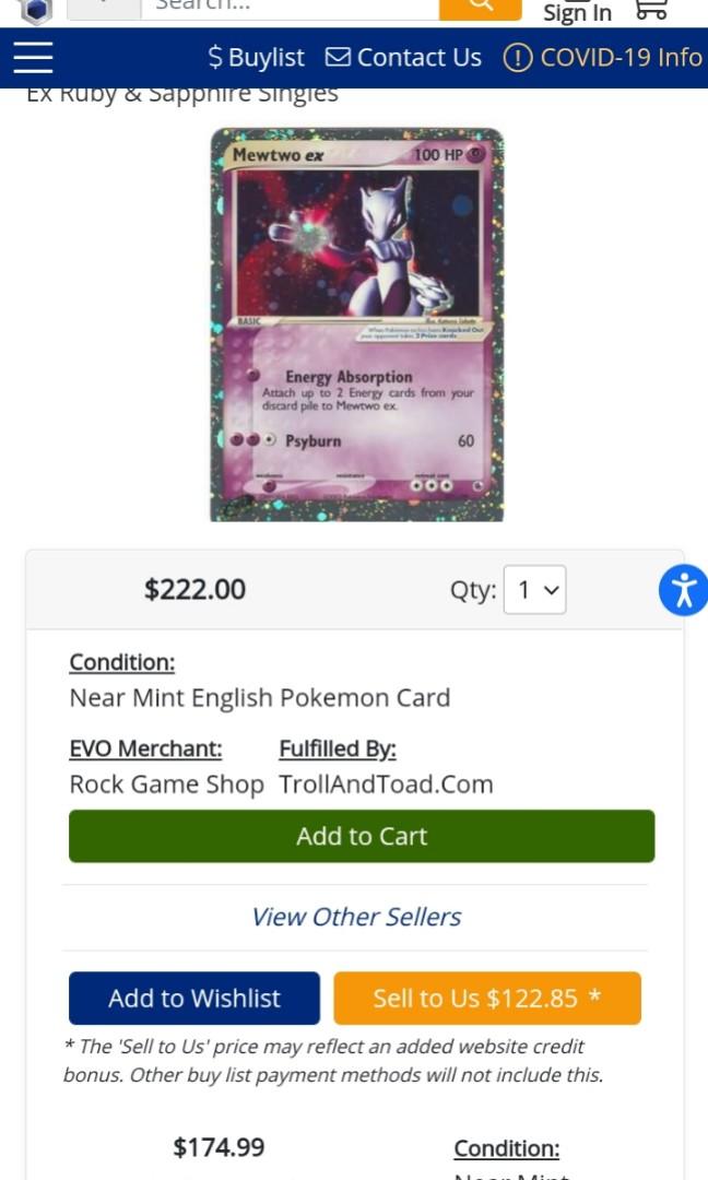 Mewtwo EX, Legendary Collection RH Mewtwo, Rocket Winner Mewtwo Pokemon ...