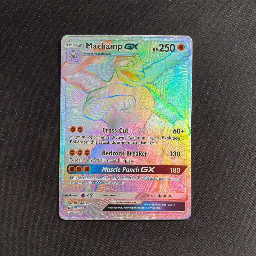 Pokemon machamp gx hyper rare rainbow rare, Hobbies & Toys, Toys ...