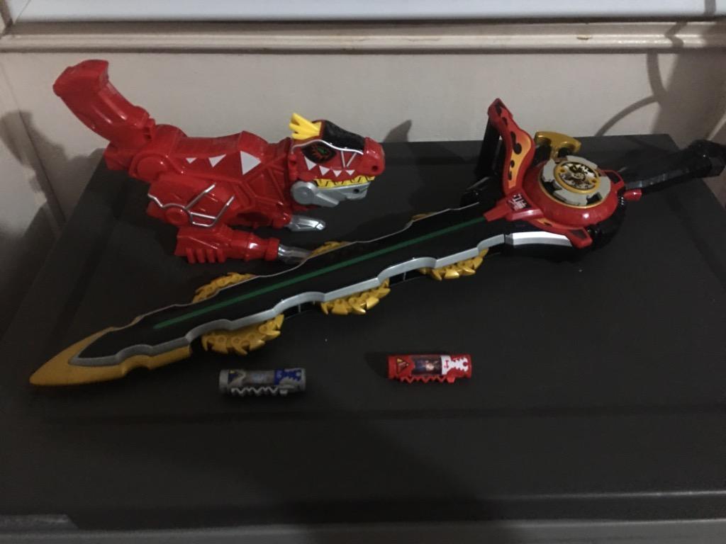 Power Rangers Dino Charge gun and Ninja steel series sword, Hobbies ...