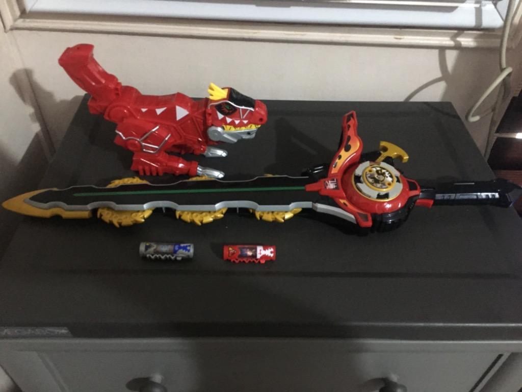 Power Rangers Dino Charge gun and Ninja steel series sword, Hobbies ...