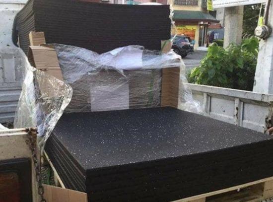 Pure Rubber Mat 1 meter by 1 Meter 25mm - home and gym equipment ...