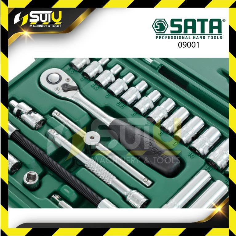 SATA 09001 36pcs 1/4” Dr. Socket Set, Auto Accessories on Carousell