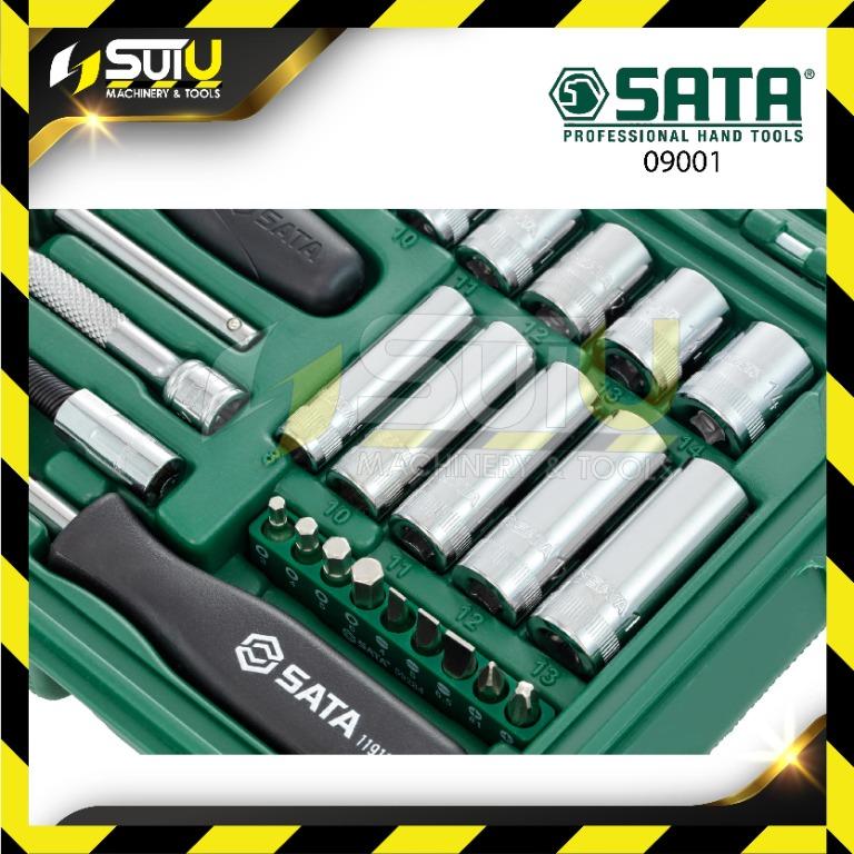 SATA 09001 36pcs 1/4” Dr. Socket Set, Auto Accessories on Carousell