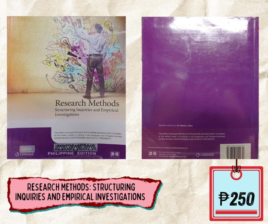 Senior High School Book - Research Methods: Structuring Inquiries and Empirical Investigations ...