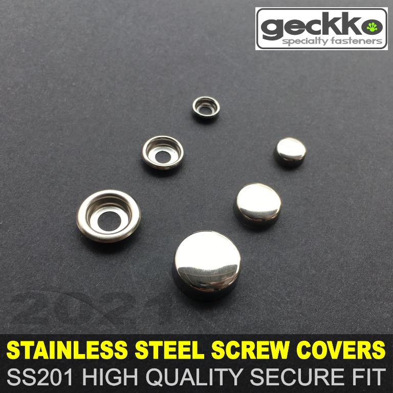 STAINLESS STEEL SCREW COVERS by Geckko Fasteners, Commercial ...