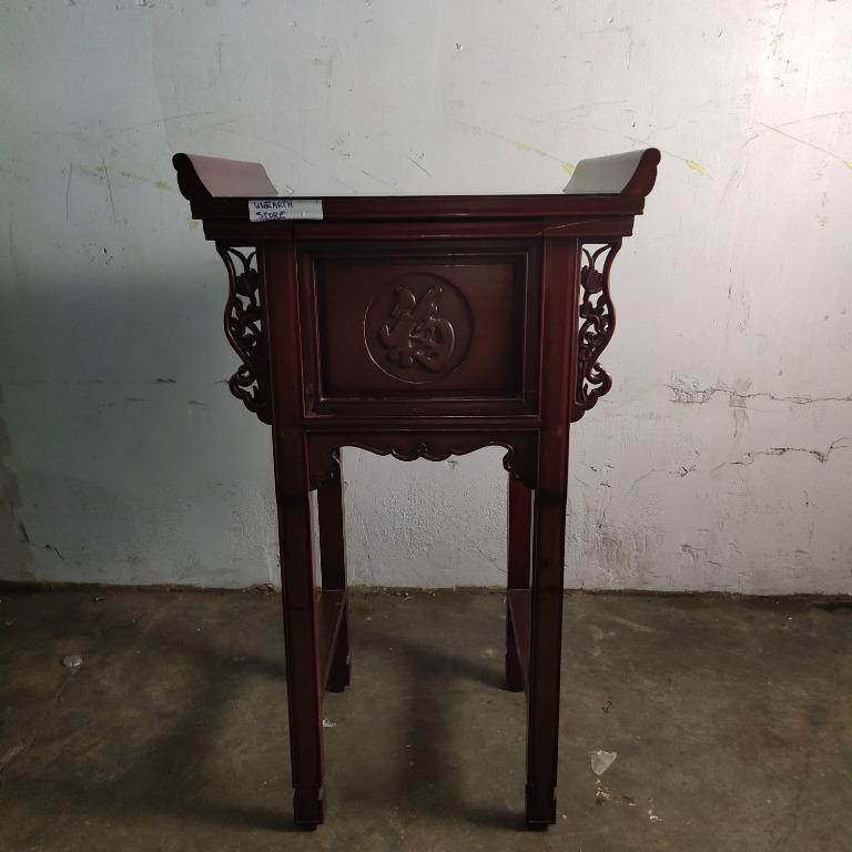 Teak Wood Small Chinese Prayer Altar Table, Furniture & Home Living ...
