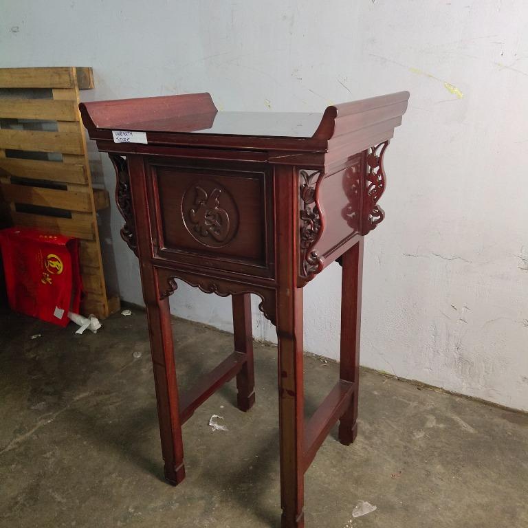 Teak Wood Small Chinese Prayer Altar Table, Furniture & Home Living ...